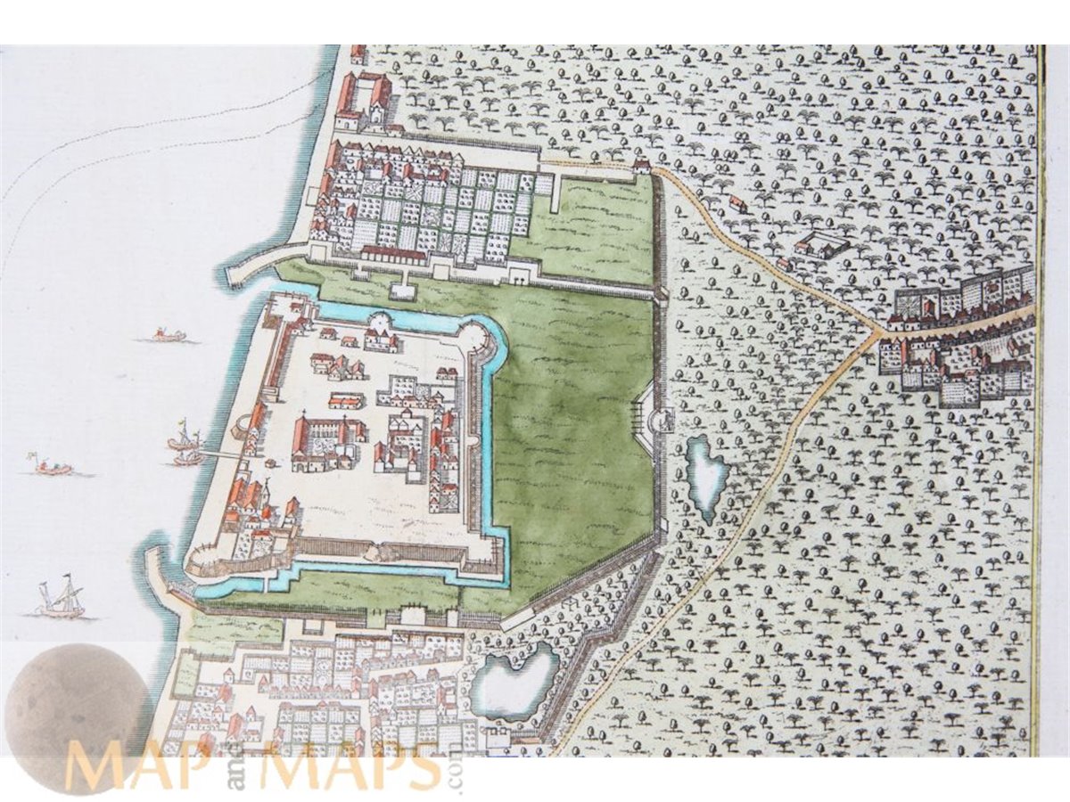 Jaffenapatam, Sri Lanka antique map by Jacques Nicolas Bellin 1758