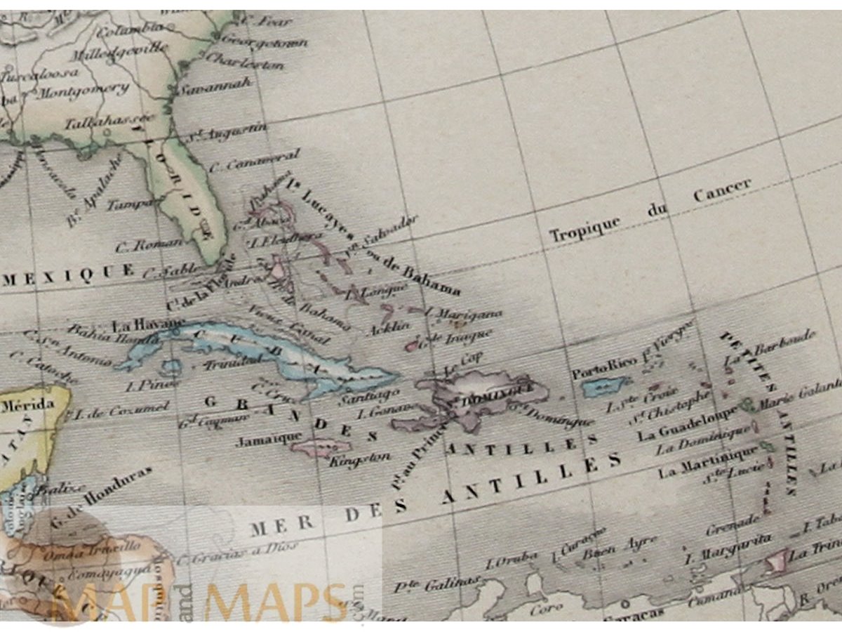 North America old map by J. Migeon 1884 | MAPaqndMAPs